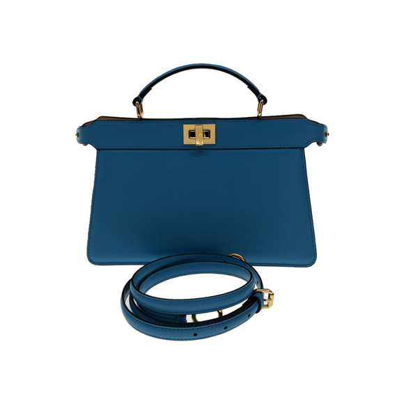 Fendi | Bags | Fendi Shoulder Bag Leather Blue Turquoise Handbag | Poshmark
